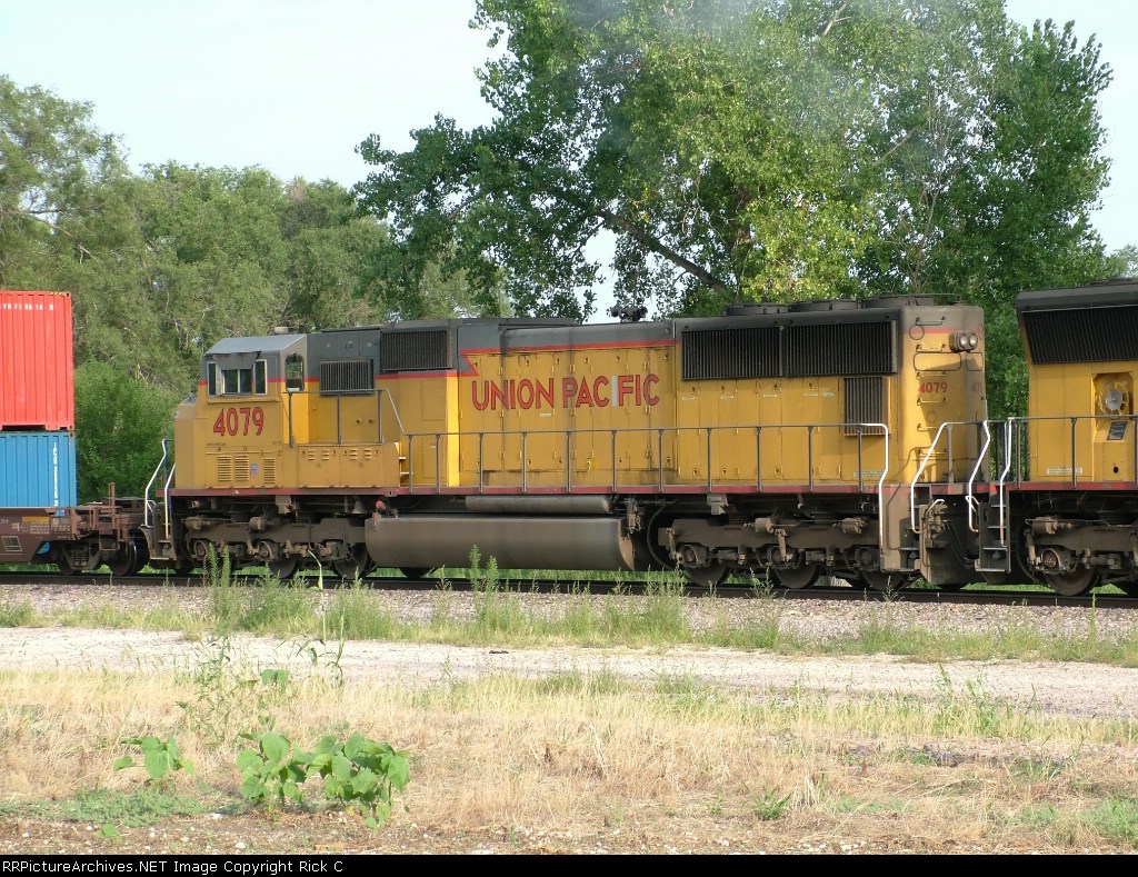 UP 4079 Is the 2nd & Last Unit of a WB Stack Train.